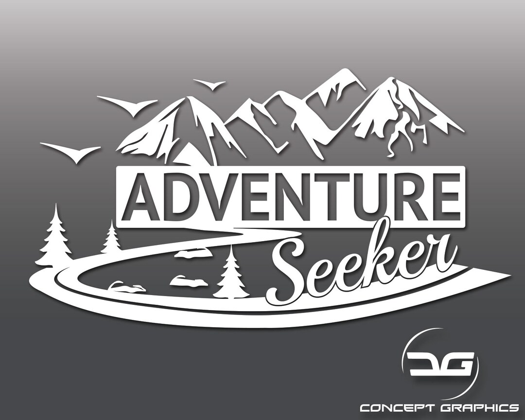 Adventure Seeker Funny Novelty Camping Travel Vinyl Decal Sticker, Car ...