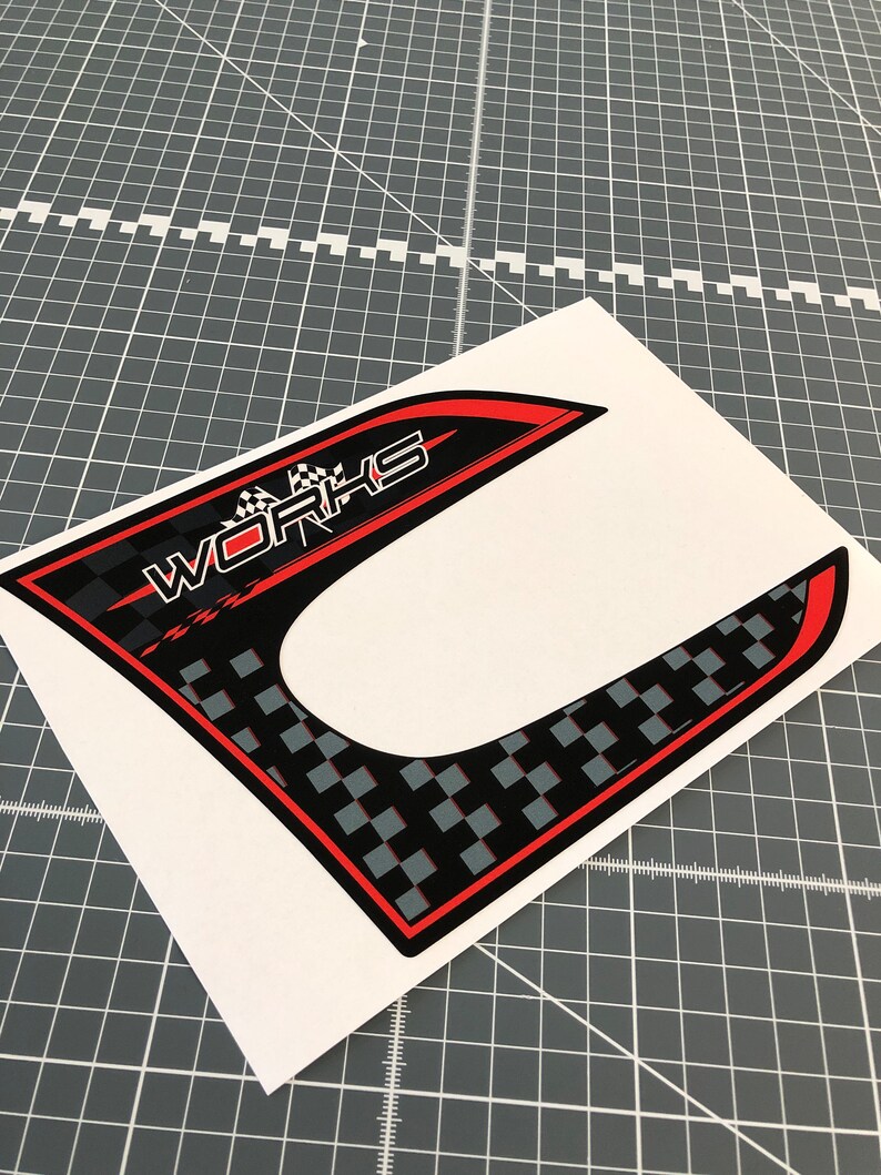 Works Side Trim Wing Badge Decals Stickers Fits Mini Cooper - Etsy