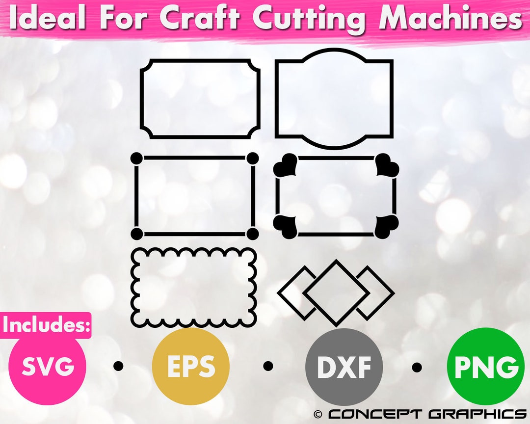 Boarders Bundle Pack Card Making Frames Svg Eps Dxf Png Clip Art Vector ...