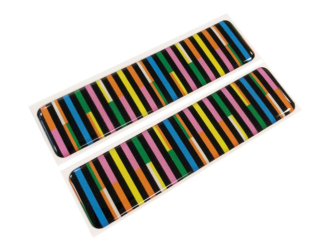 2x Multi Colour Car Wing 3D Decal Sticker Badges Fits Mini Cooper S F55 ...