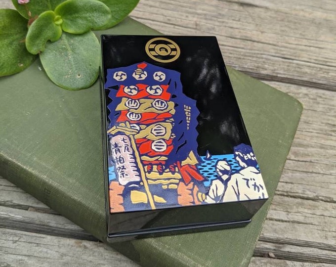 Vintage Japanese Business Card Holder, Meishi Ire Box, Japanese Folk ...