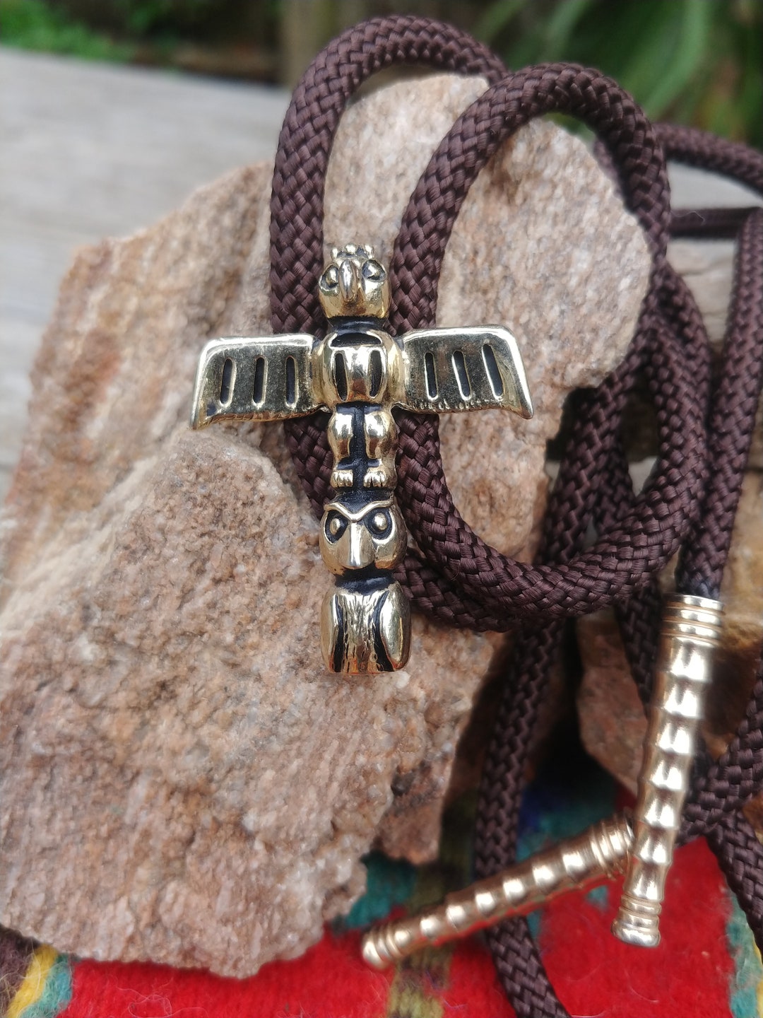Vintage Totem Pole Bolo Tie - Etsy