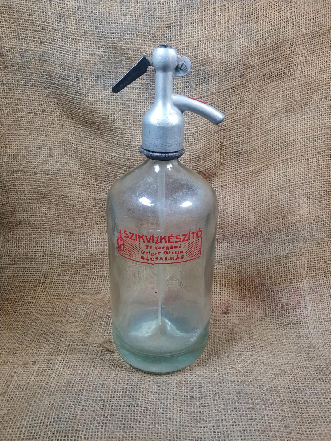 Vintage Glass Seltzer Bottle // Collectable Barware - Etsy