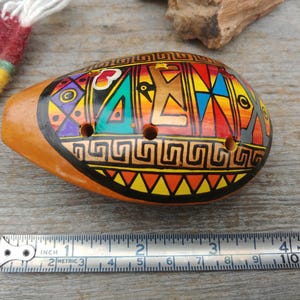 Vintage Peruvian Style Ocarina Clay Whistle // South American Folk Art ...