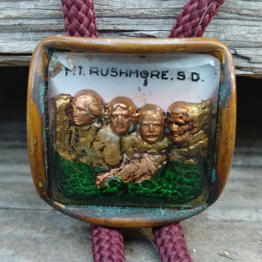 Vintage Mt. Rushmore Bolo Tie, Western String Tie, Lariat Tie - Etsy