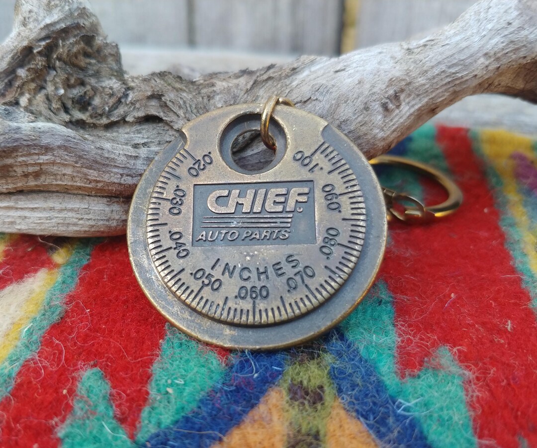 Vintage Cheif Auto Parts Spark Plug Gap Tool Keychain - Etsy