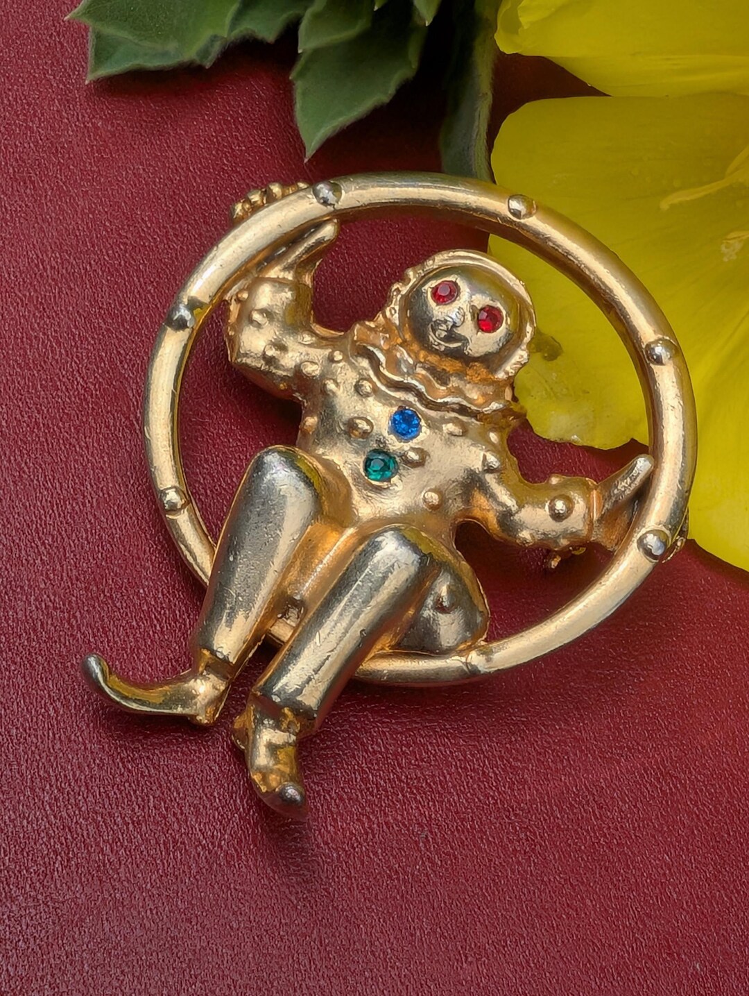 Vintage Pierrot Clown Brooch Pin, Hat Scarf Purse Pin - Etsy