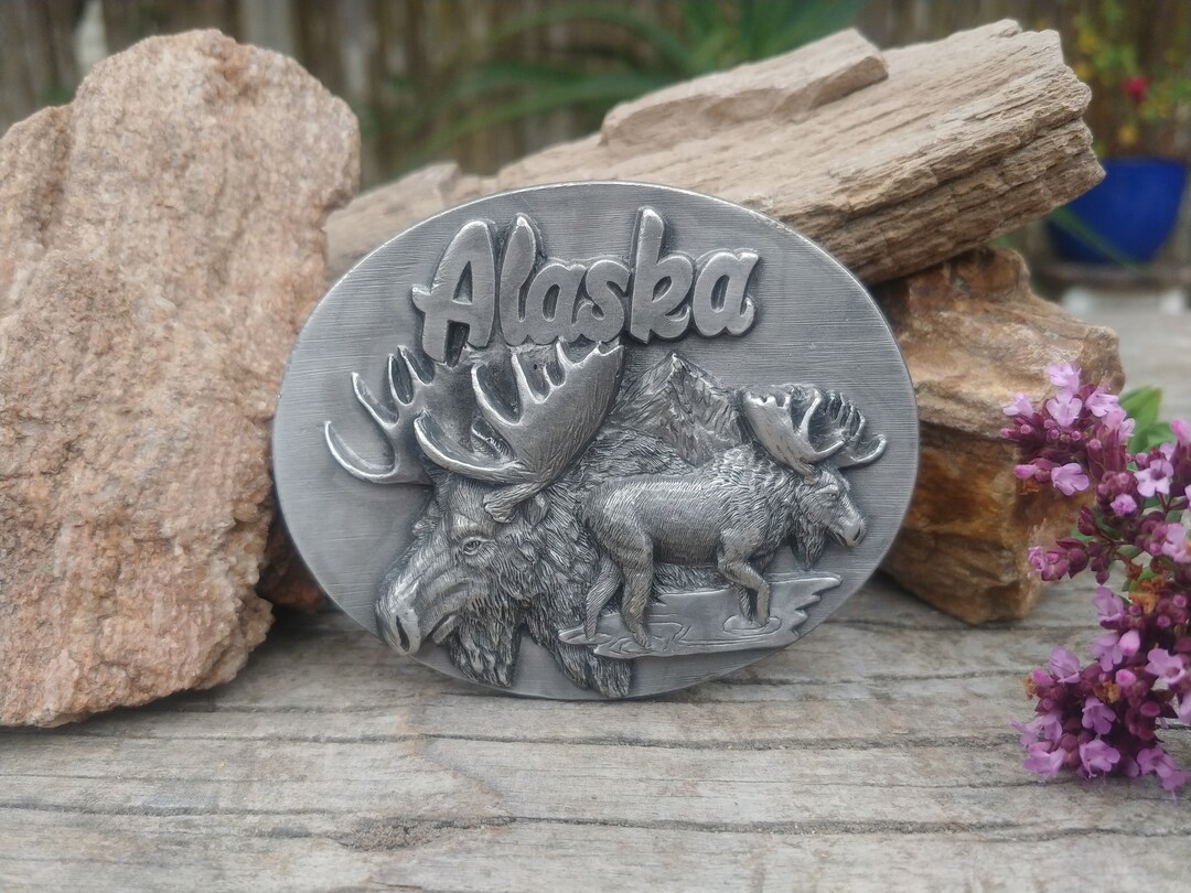 Vintage Alaskan Moose Belt Buckle by Johnson & Held - Etsy