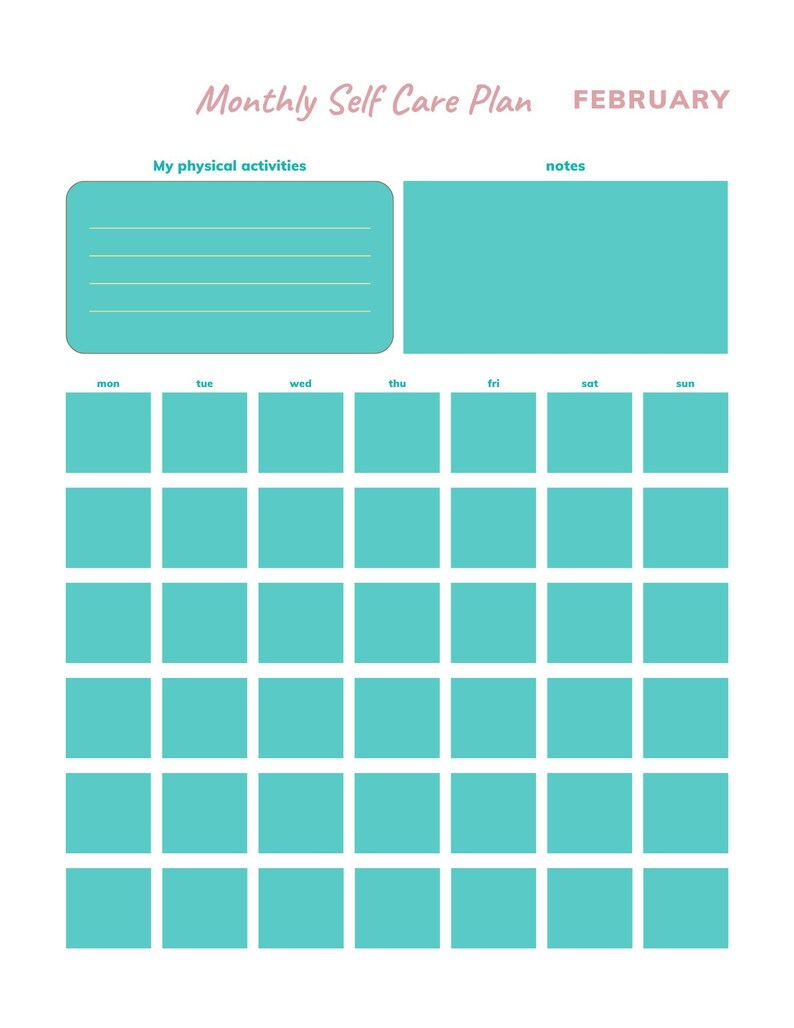 Self Care and Wellness Planner (digital File Only) - Etsy