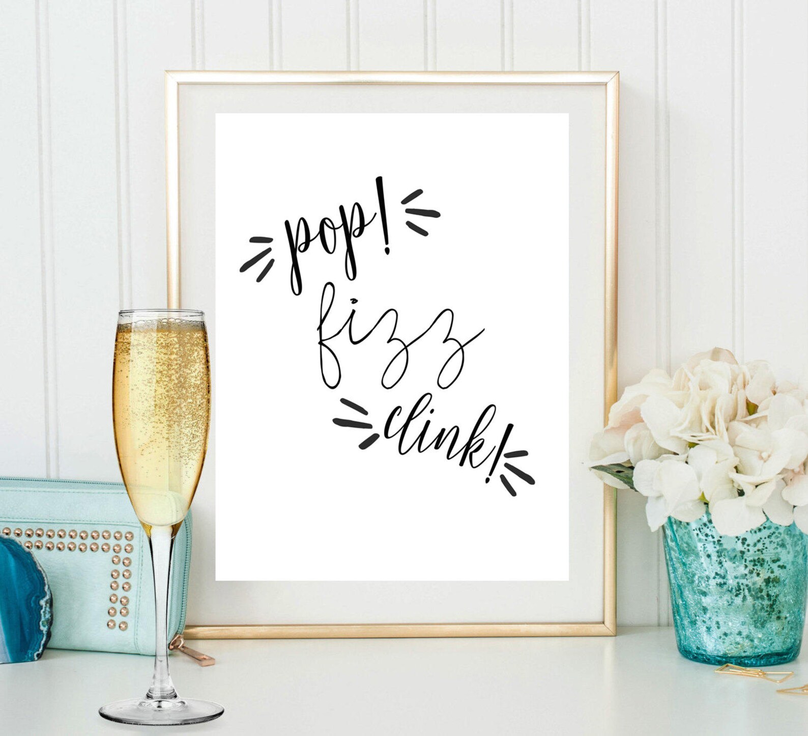 Pop Fizz Clink / Pop Fizz Clink Sign / Bridal Shower Decor / - Etsy