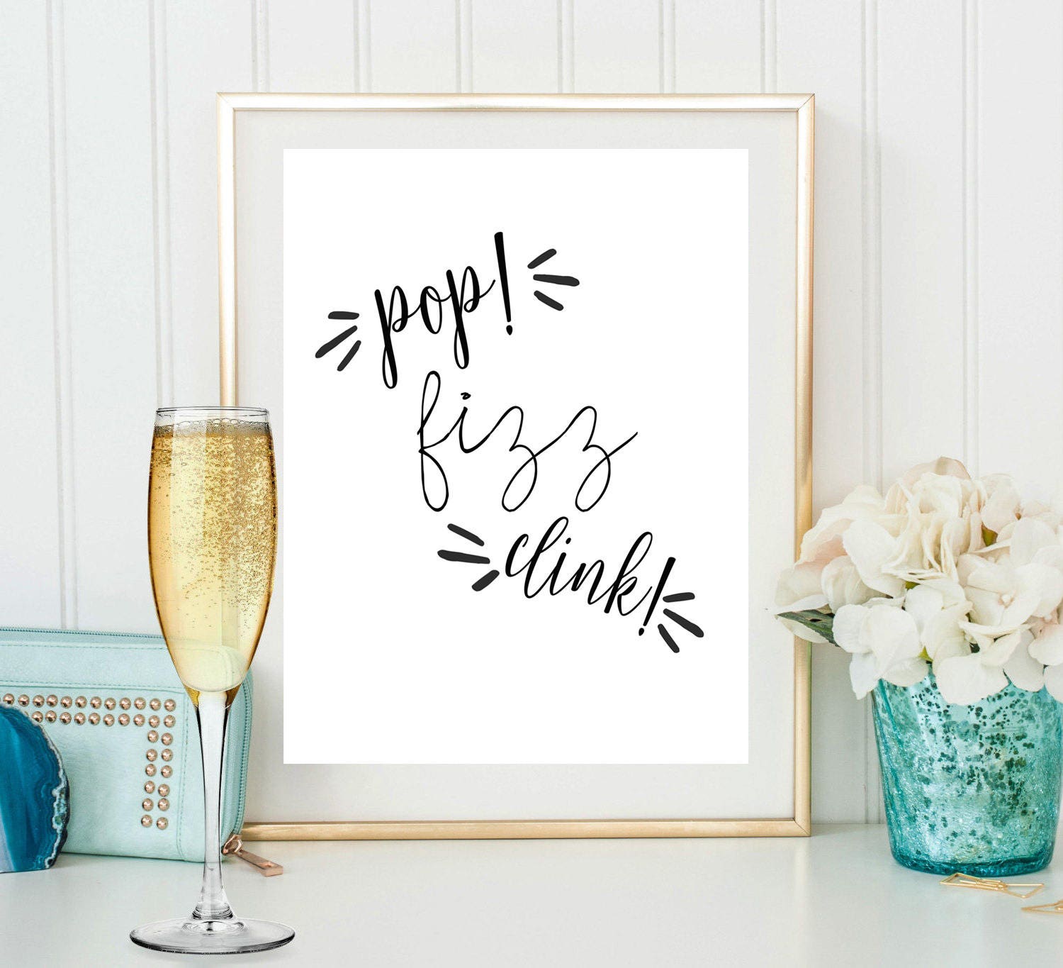 Pop Fizz Clink / Pop Fizz Clink Sign / Bridal Shower Decor / - Etsy
