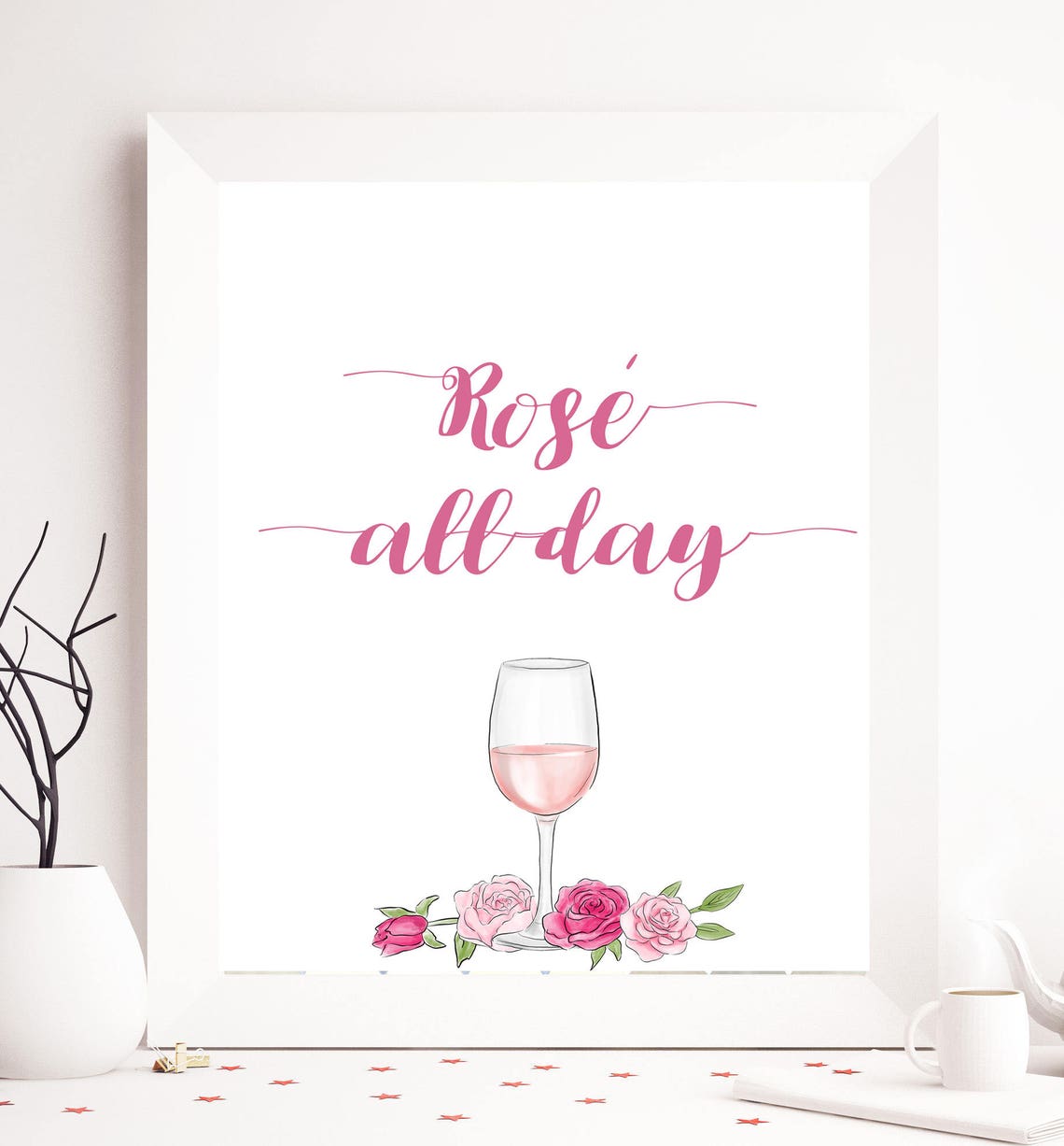 Rose All Day / Rose' All Day / Wine Lover / Pink Rose' - Etsy