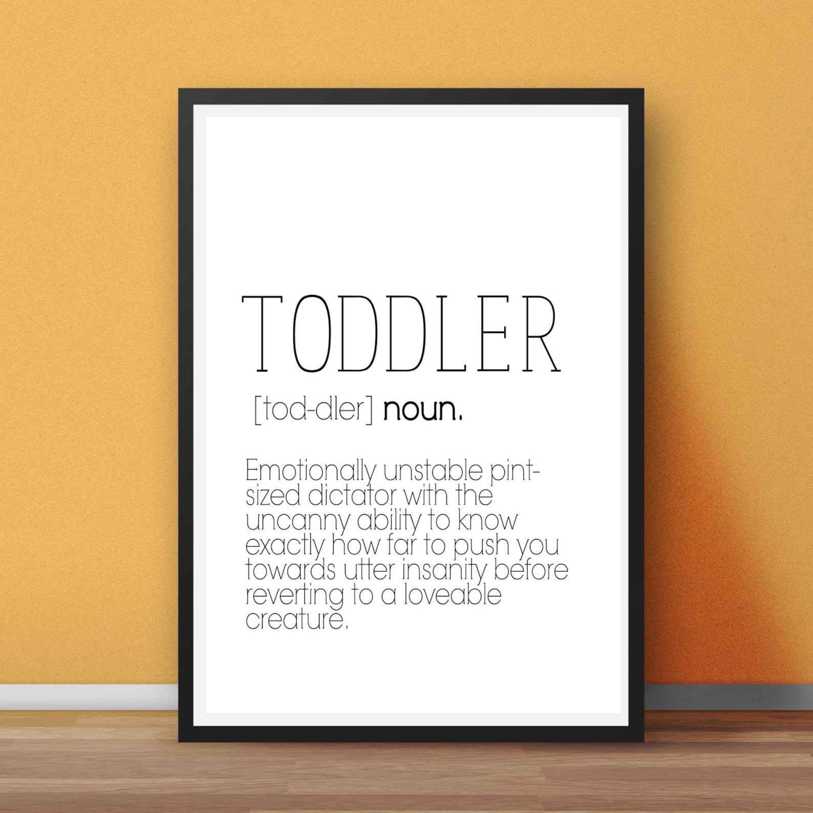 Toddler Definition / Funny Definition / Funny Nursery Decor / Nursery ...