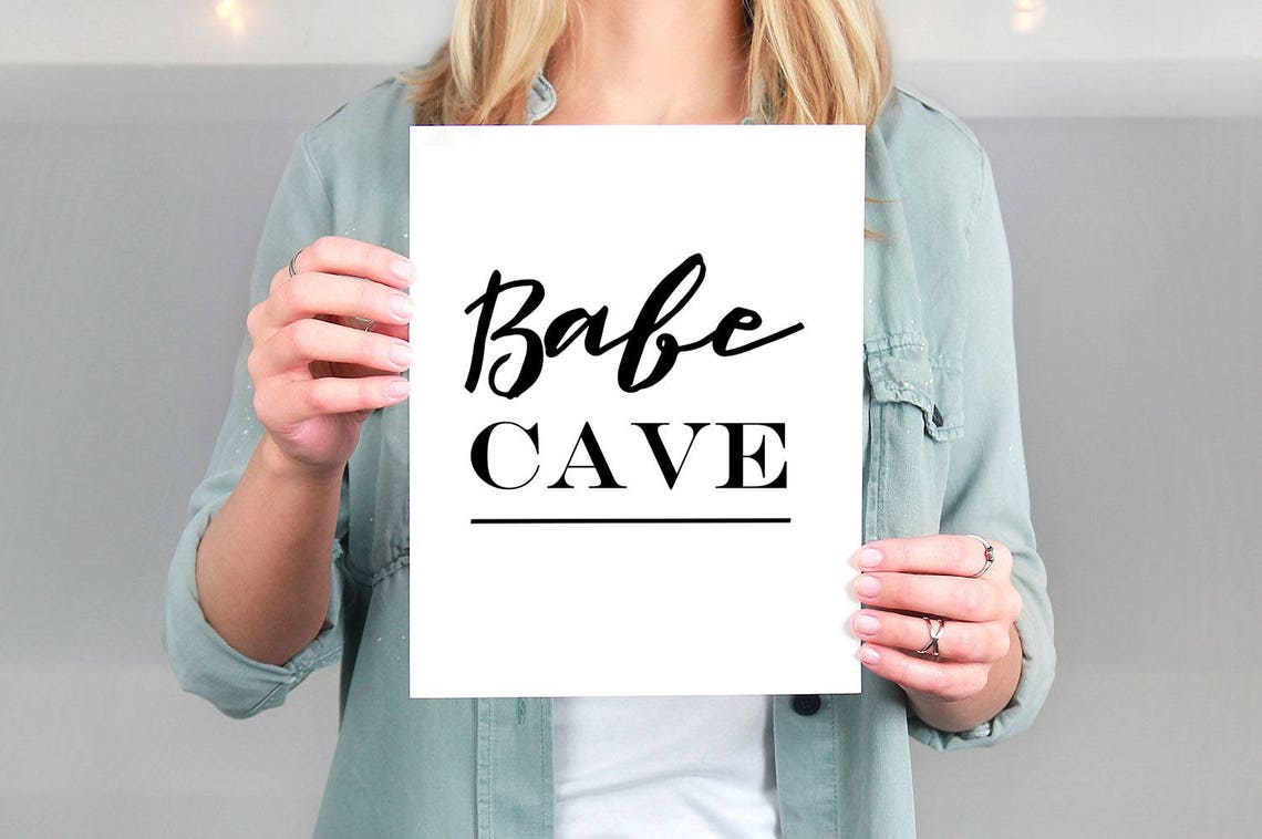 Babe Cave / Instant Download / Printable Wall Art / Lady Cave - Etsy