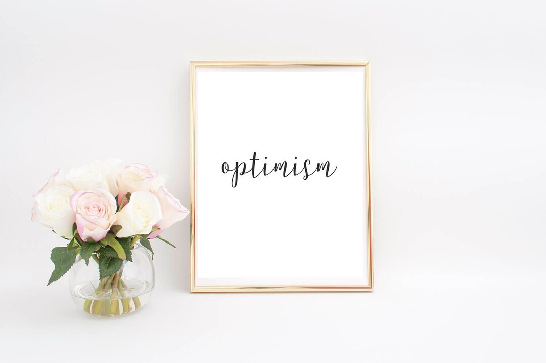 Optimism Decor / Inspirational Wall Art / Hand Letter Art / Office ...