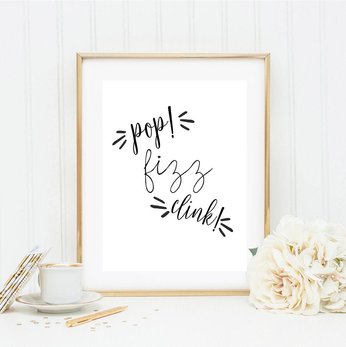 Pop Fizz Clink / Pop Fizz Clink Sign / Bridal Shower Decor / - Etsy