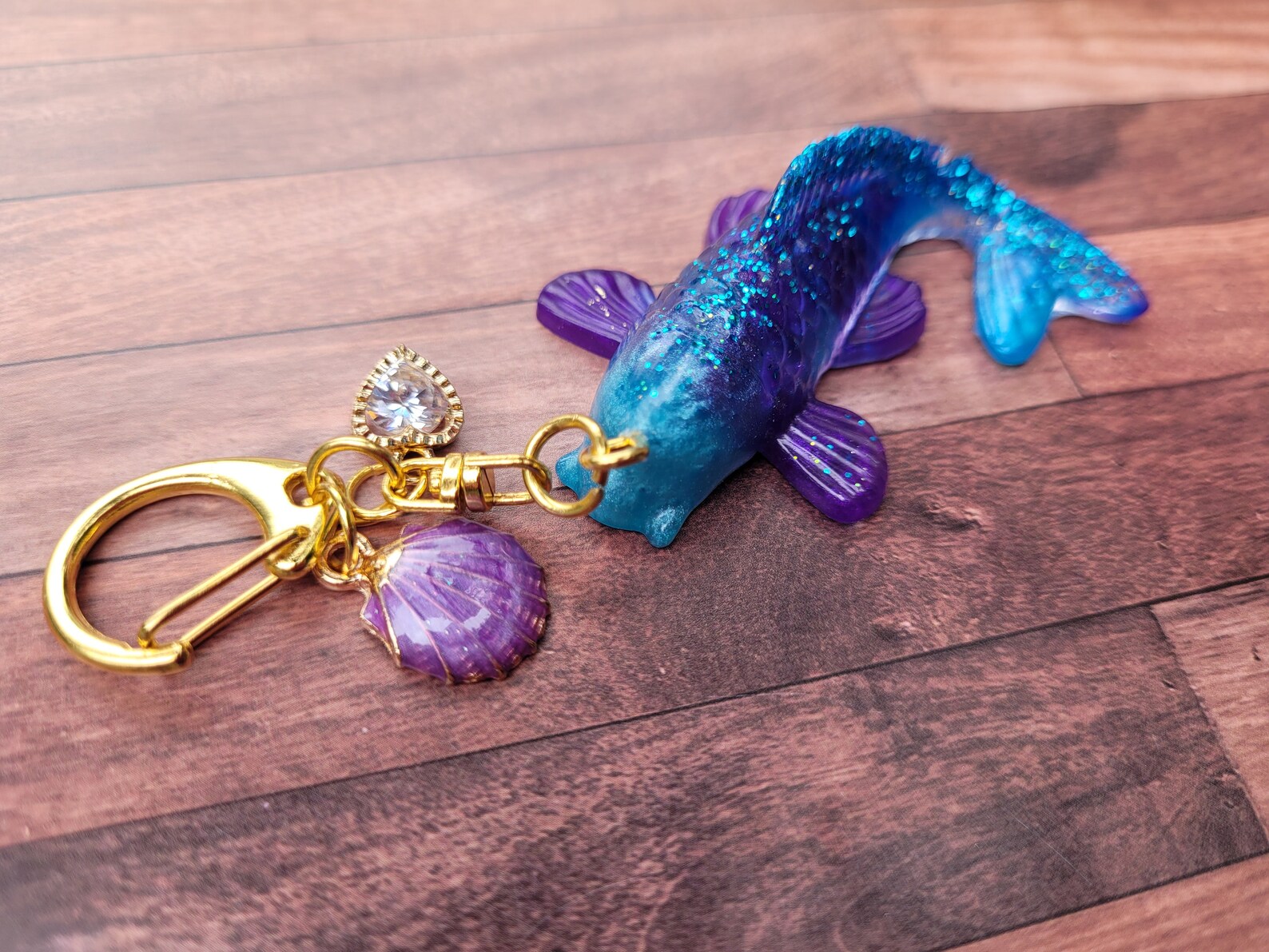 Handmade Lucky Koi Fish Resin Keychain Koi Keychain Lucky - Etsy