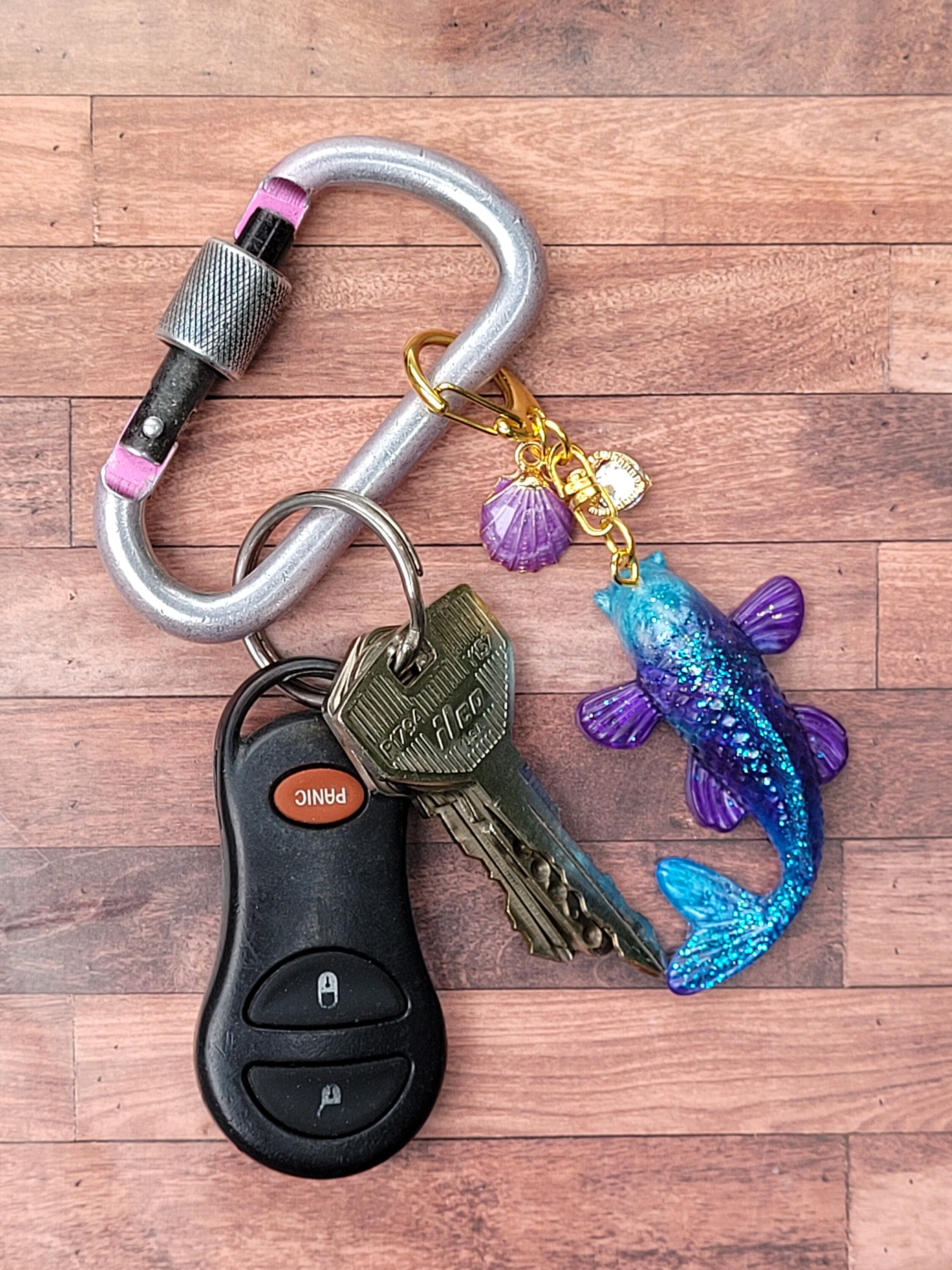 Handmade Lucky Koi Fish Resin Keychain Koi Keychain Lucky - Etsy