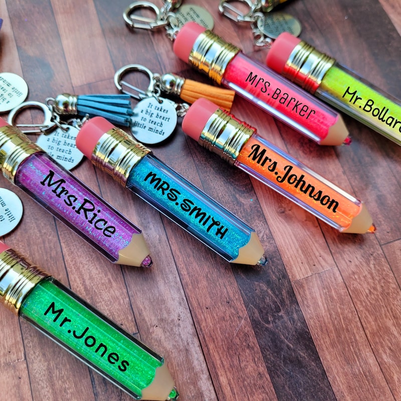 Teacher Keychain - Etsy