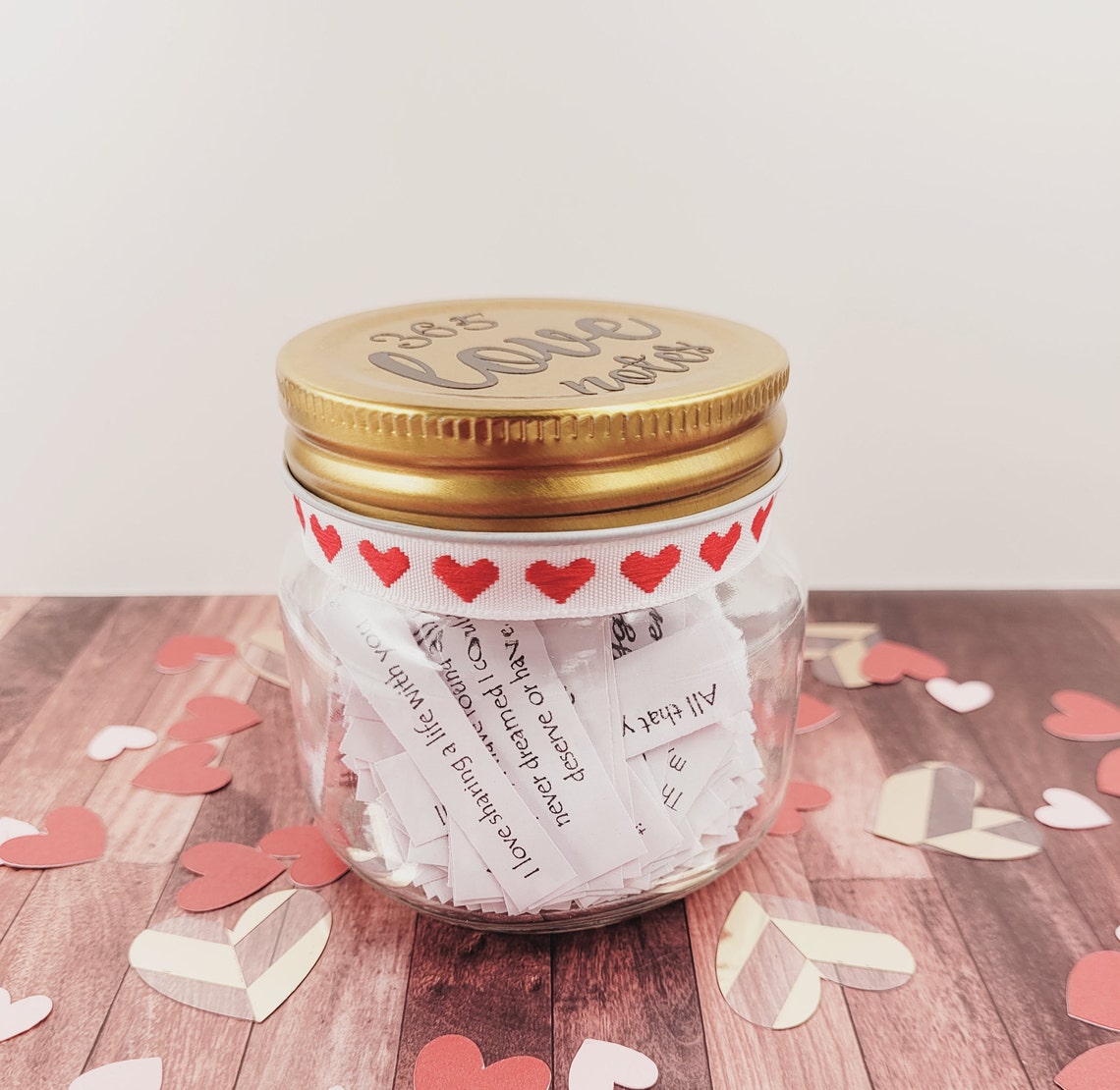 365 love note 365 notes jar love quotes in a jar | Etsy