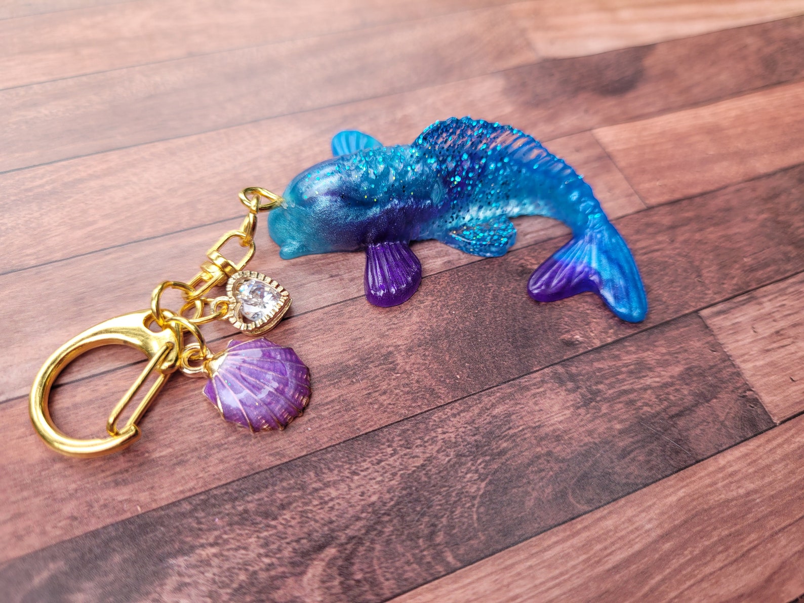 Handmade Lucky Koi Fish Resin Keychain Koi Keychain Lucky - Etsy