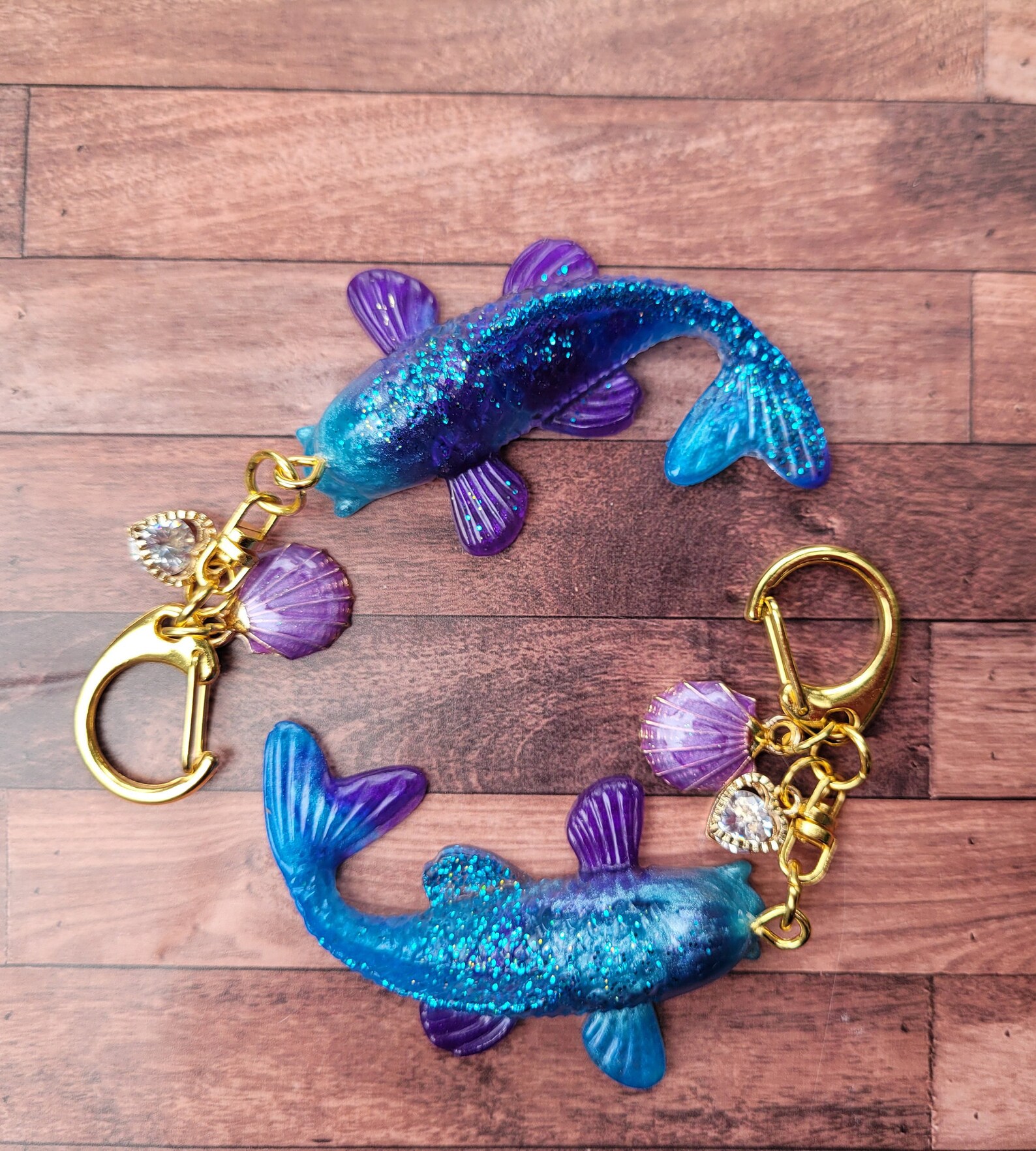 Handmade Lucky Koi Fish Resin Keychain Koi Keychain Lucky - Etsy