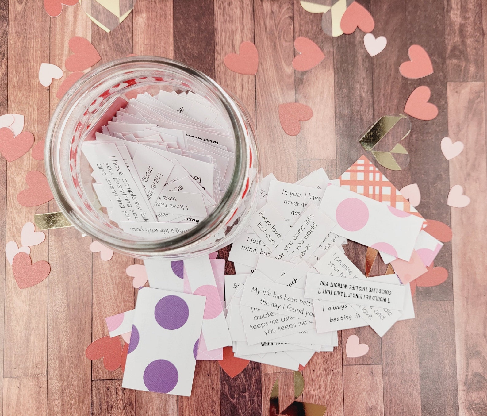365 Love Note, 365 Notes Jar, Love Quotes in a Jar, Anniversary Gift ...