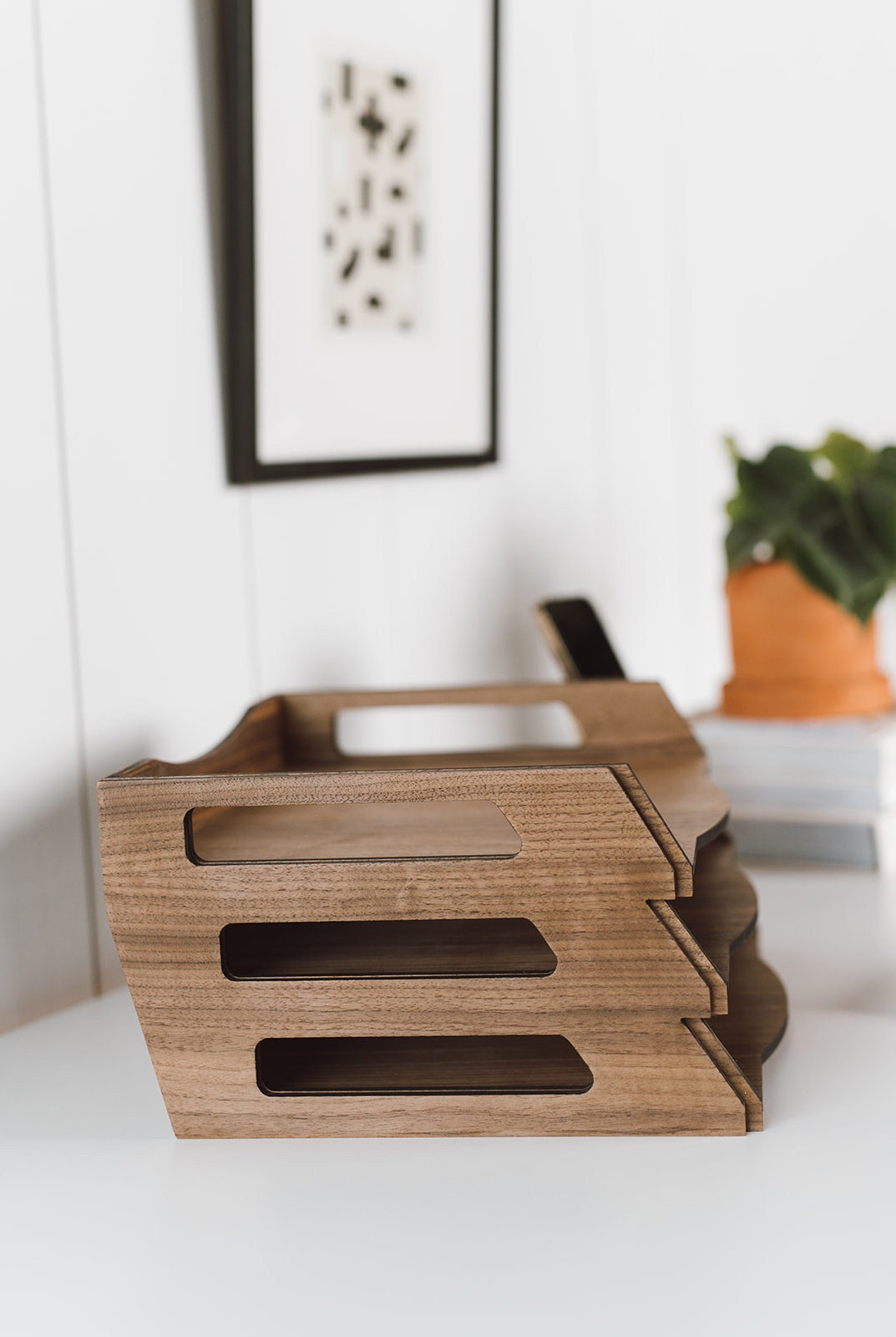 Walnut Paper Tray - Etsy