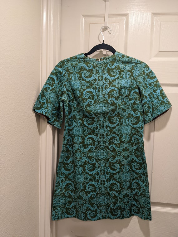 1960s Handmade vintage Paisley mini Dress - Gem