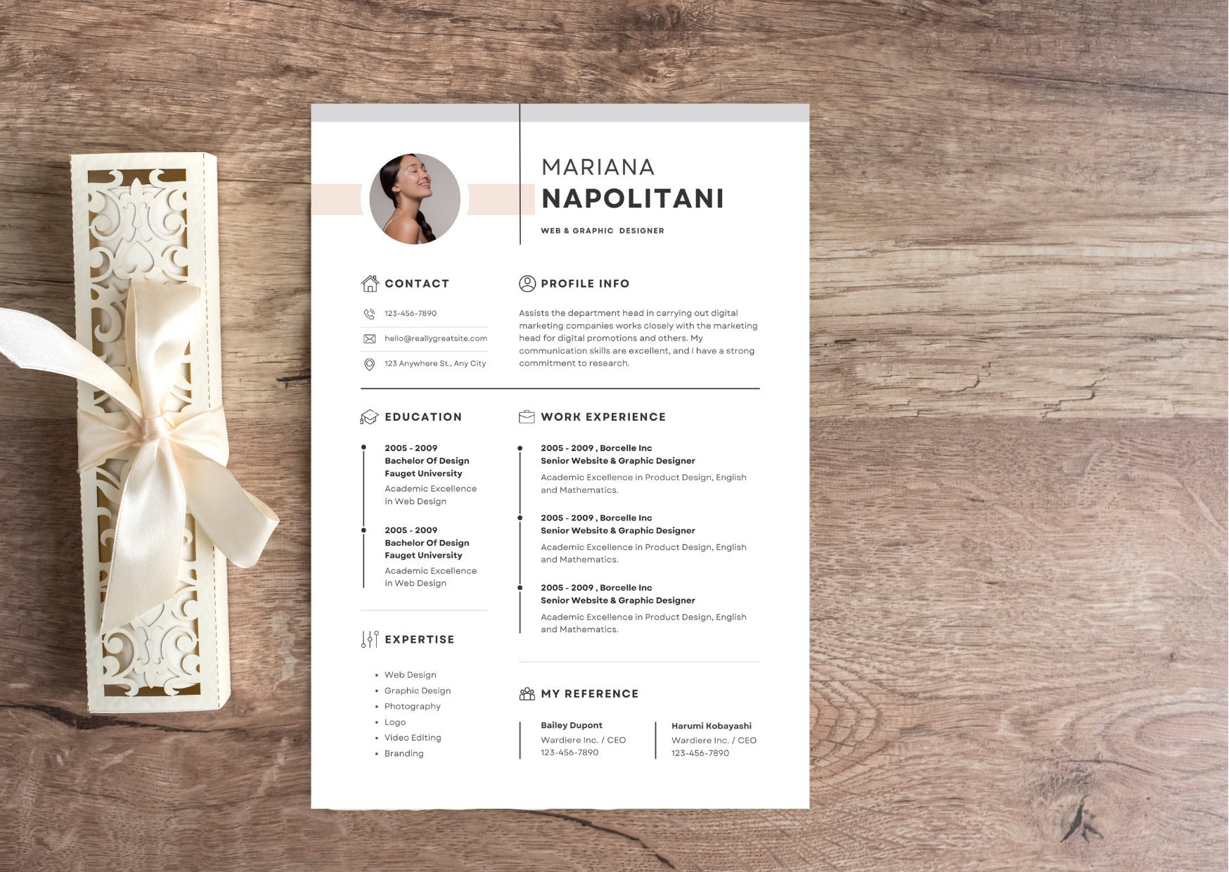 Resume Template | Digital Product | Digital Download | Modern CV ...