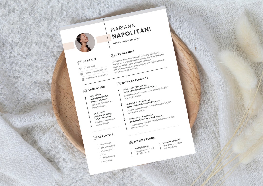 Resume Template | Digital Product | Digital Download | Modern CV ...