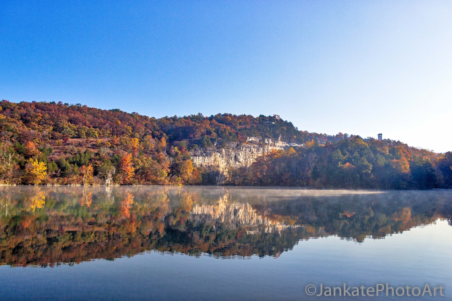 Wonderful Fall Lake View at Ha Ha Tonka, Lake of the Ozarks, Thin Metal ...