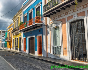 Casitas of Old San Juan in Puerto Rico, Caribbean Island Print, Travel ...