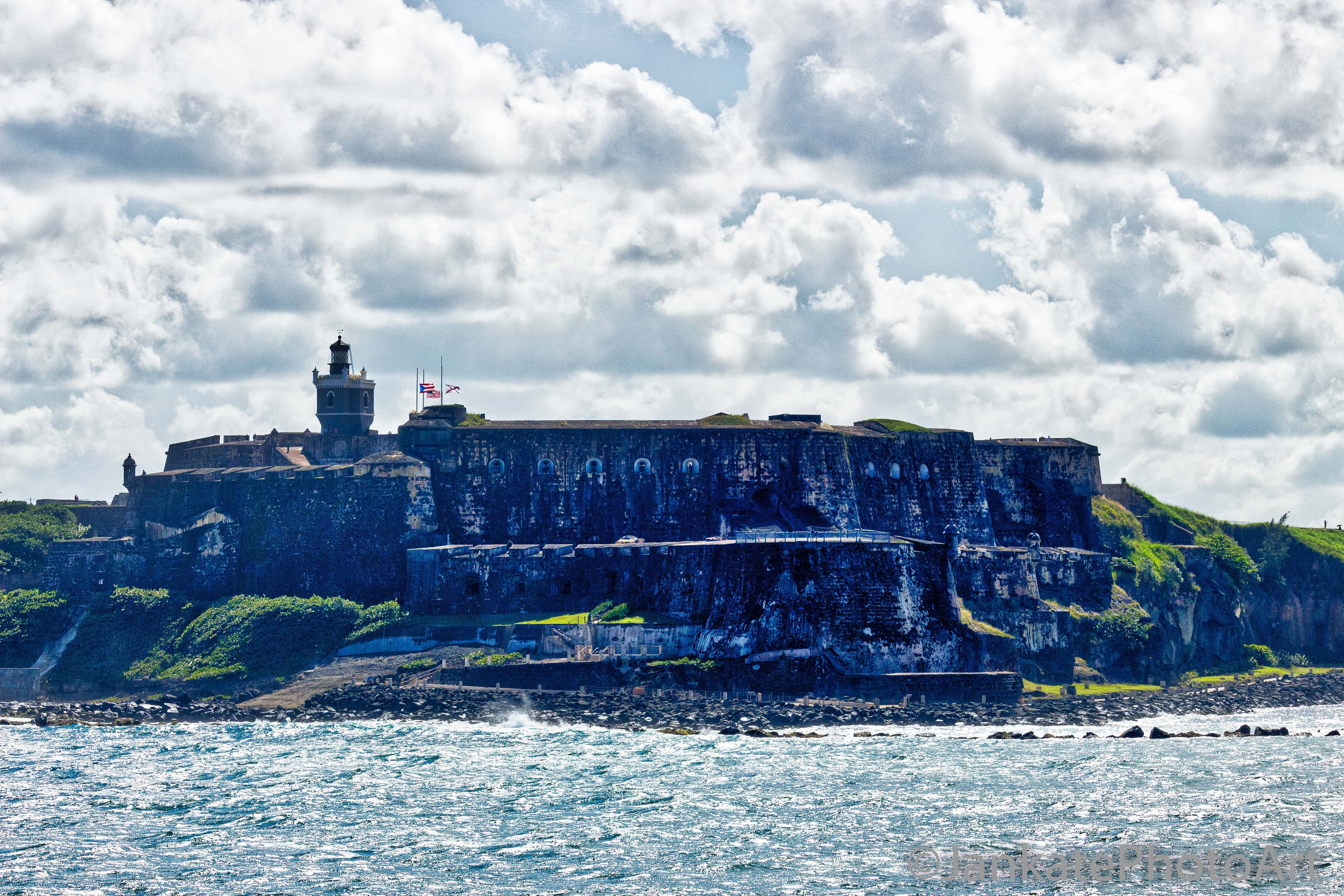 Seaview El Morro Fort in Old San Juan, Puerto Rico Caribbean Island ...