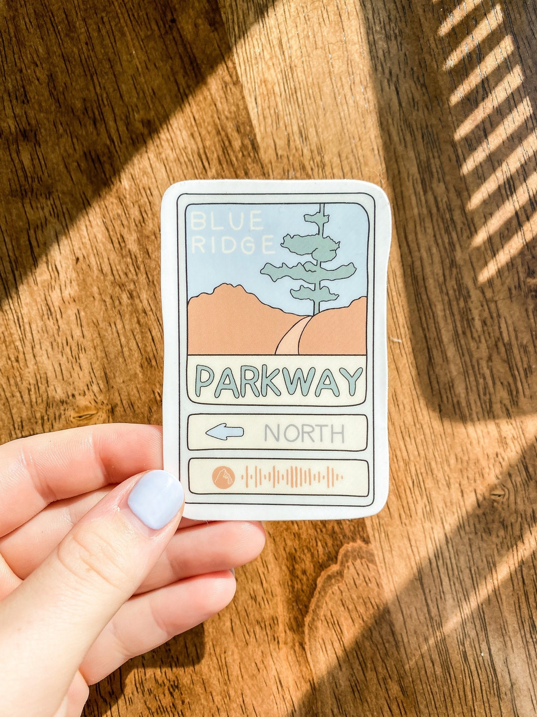 Blue Ridge Parkway Scannable Sticker Spotify - Etsy