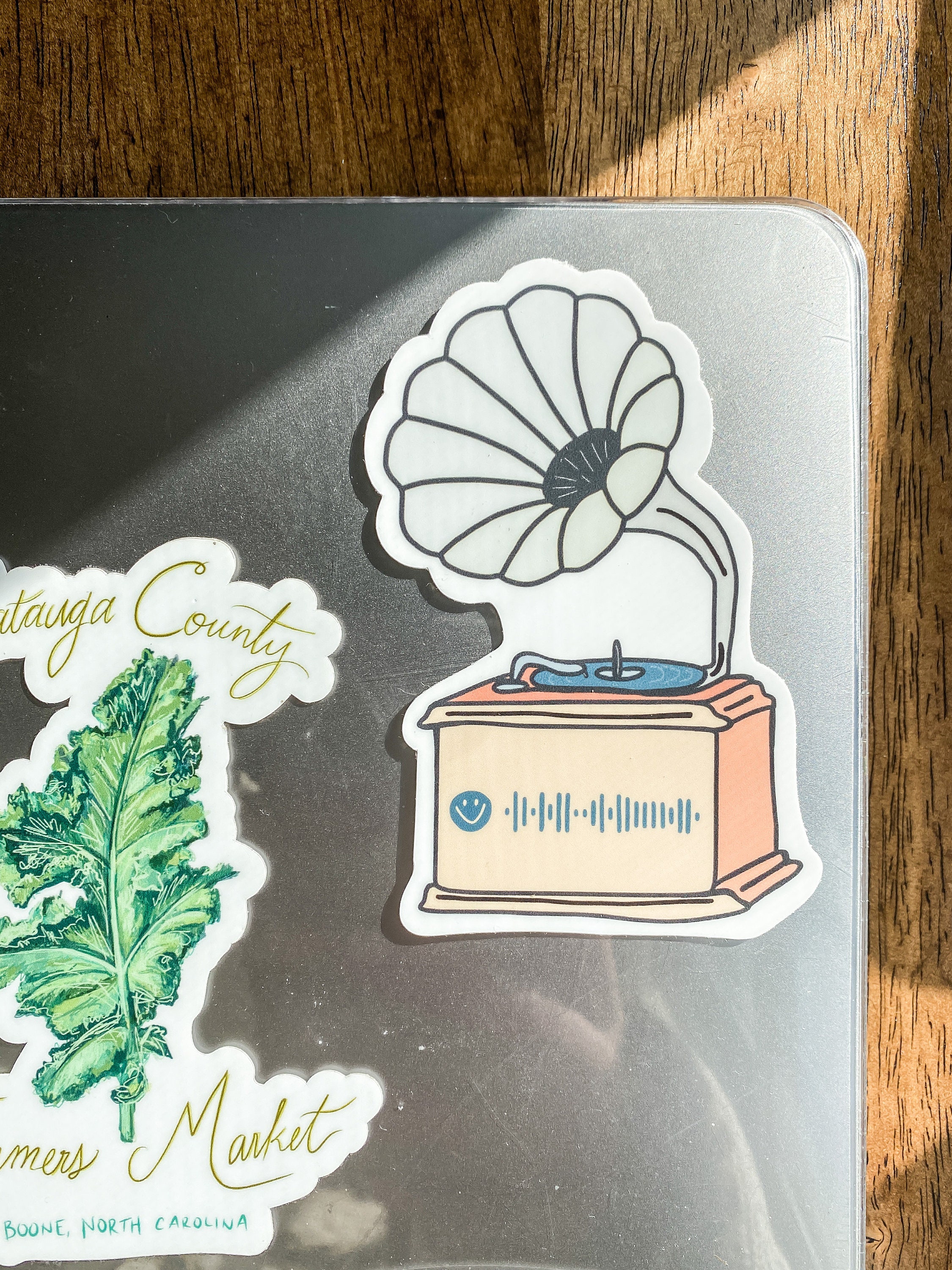 Vintage Record Player Scannable Sticker Spotify - Etsy