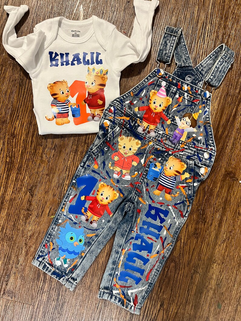 Daniel the Tiger Boy Overall Set - Etsy