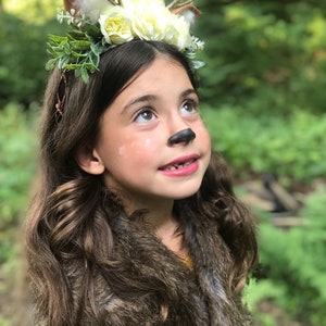 Deer Headband Deer Costume Deer Flower Crown - Etsy