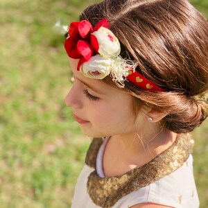 Valentines Day Headband, Heart Headband, Red Flower Crown - Etsy