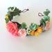 Spring Flower Crown Flower Girl Hair Pink Floral Crown - Etsy