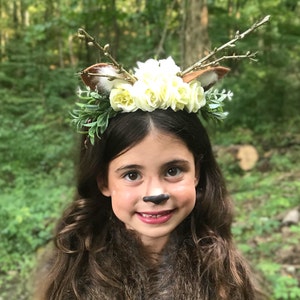 Deer Headband Deer Costume Deer Flower Crown - Etsy