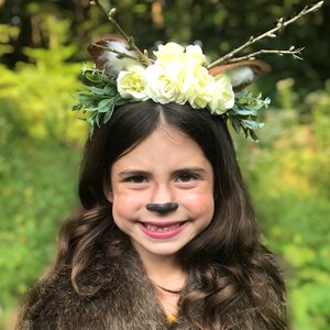 Deer Headband Deer Costume Deer Flower Crown - Etsy
