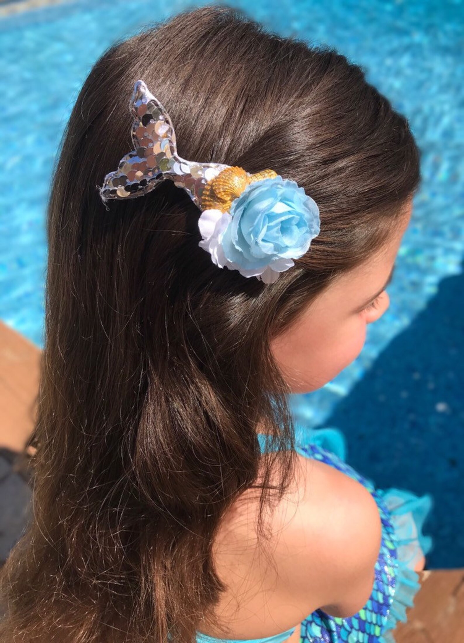 Silver Mermaid Hair Clip, Mermaid Headband - Etsy