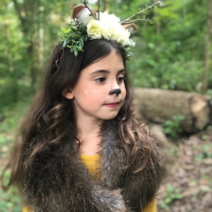 Deer Headband Deer Costume Deer Flower Crown - Etsy