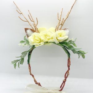 Deer Headband Deer Costume Deer Flower Crown - Etsy
