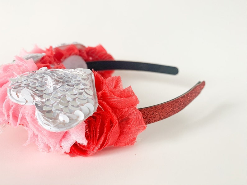 Heart Headband Valentine Headband Heart Flower Crown - Etsy