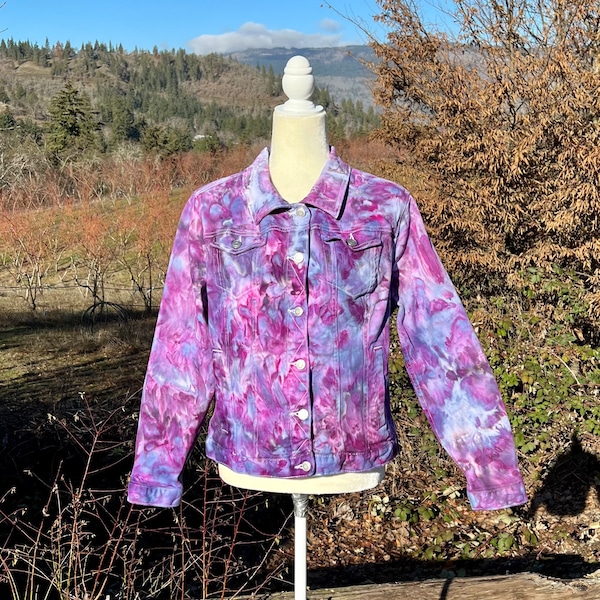 Tie Dye Denim Jacket - Etsy