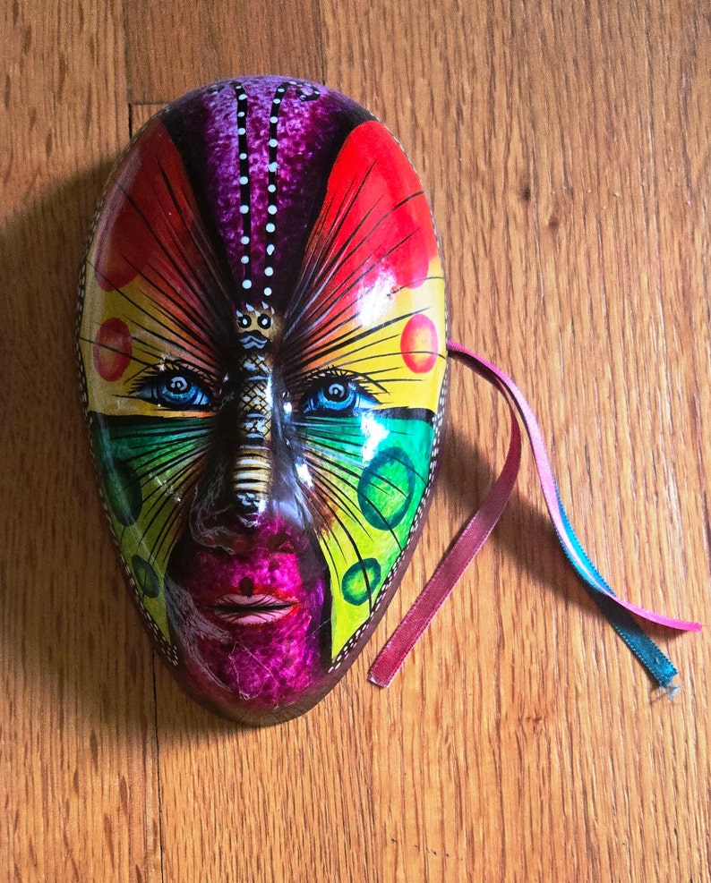 Exotic Mask Hand Painted Ceramic Mask - Etsy