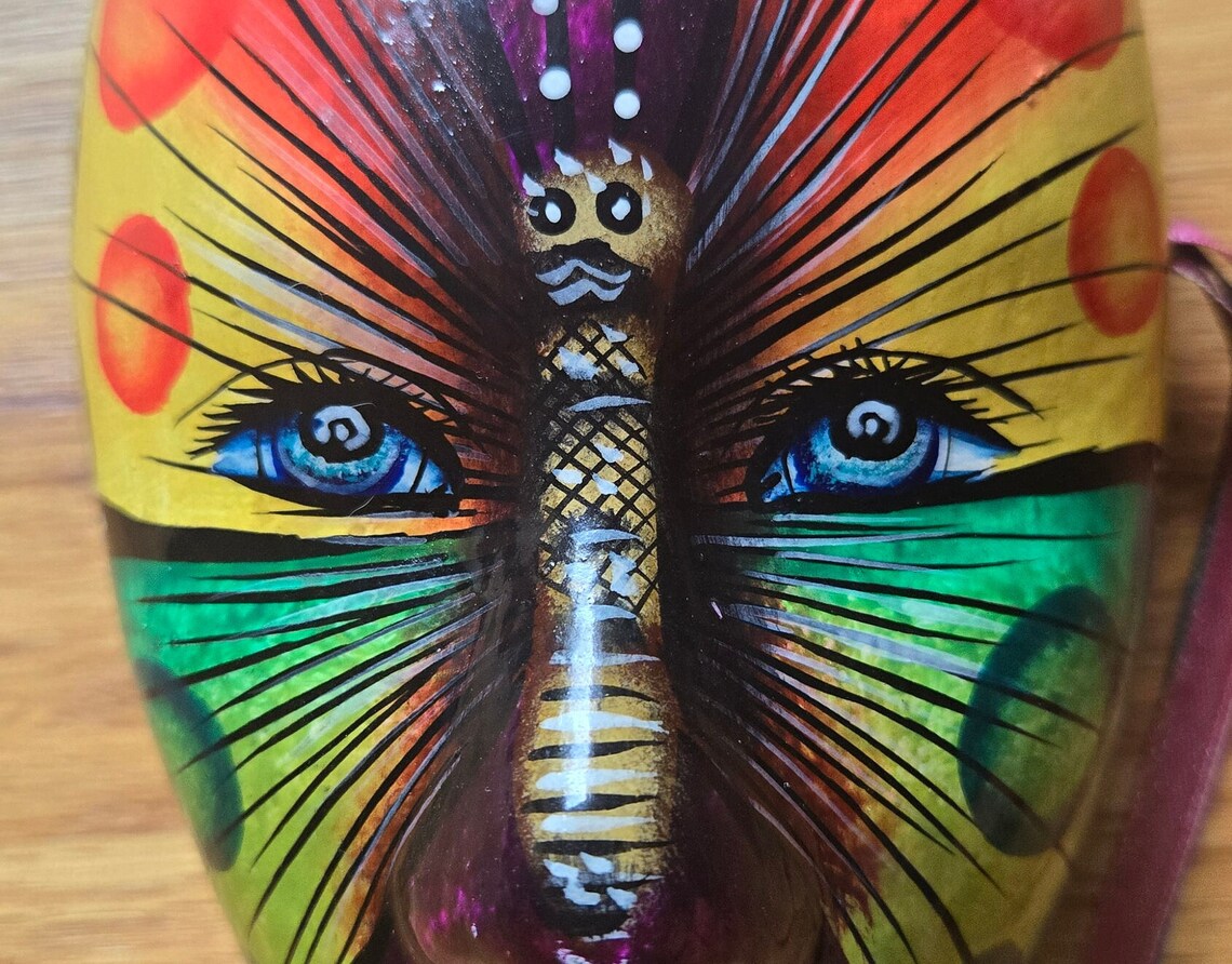 Exotic Mask Hand Painted Ceramic Mask - Etsy