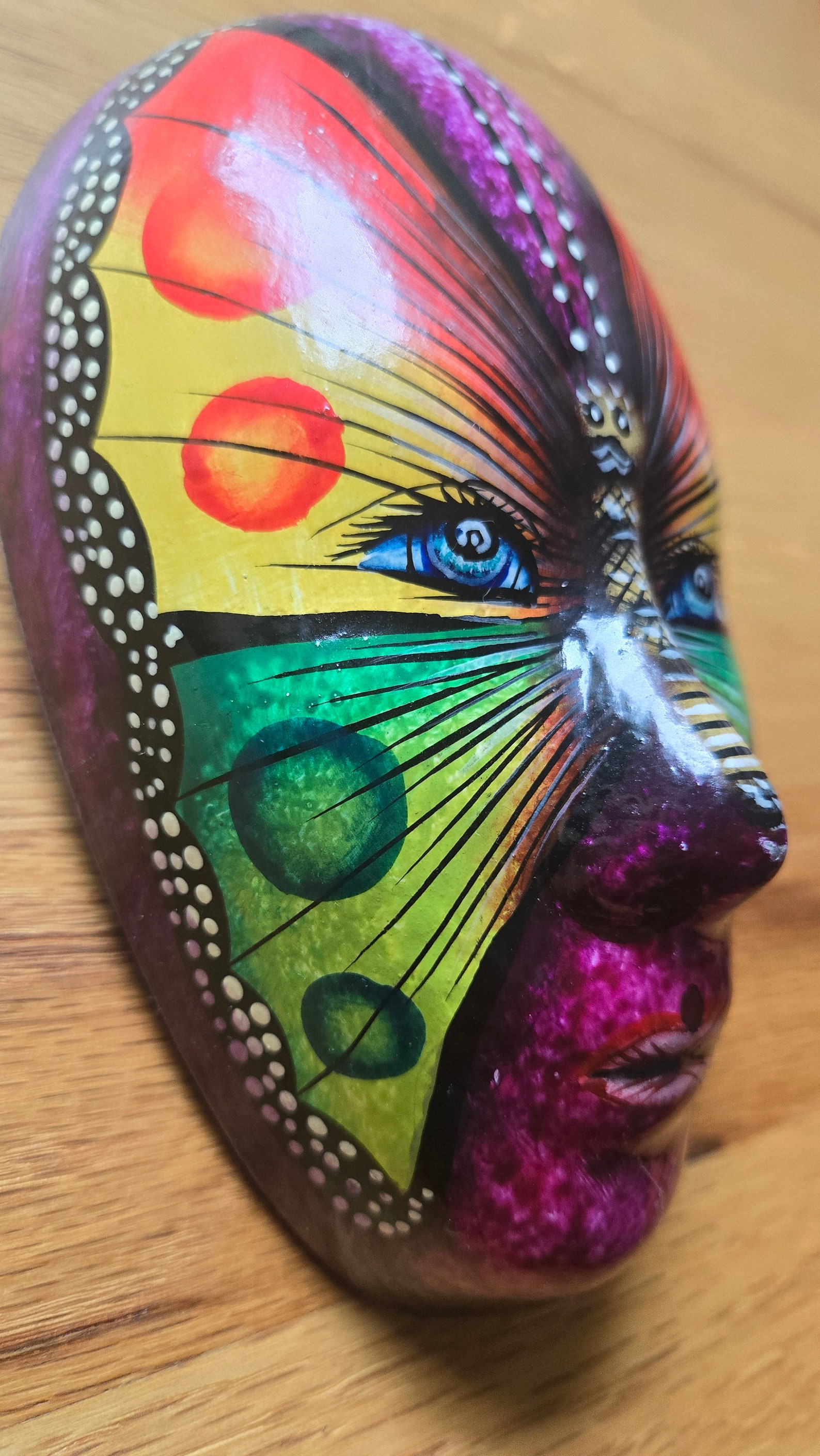 Exotic Mask Hand Painted Ceramic Mask - Etsy